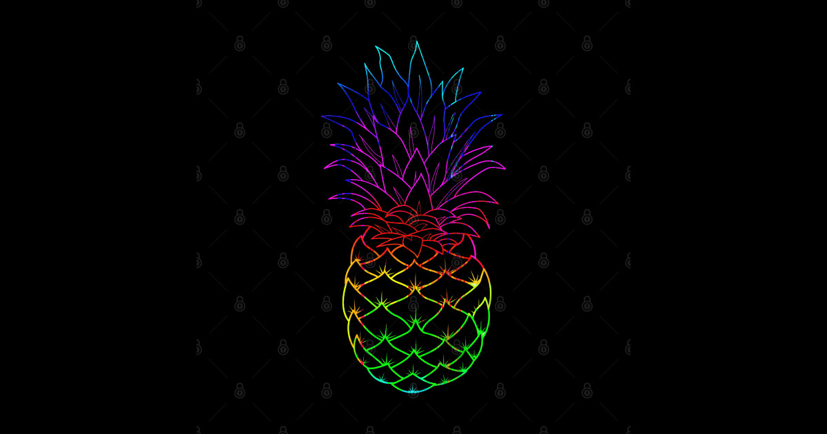 Rainbow Pineapple - Pineapple - Sticker | TeePublic