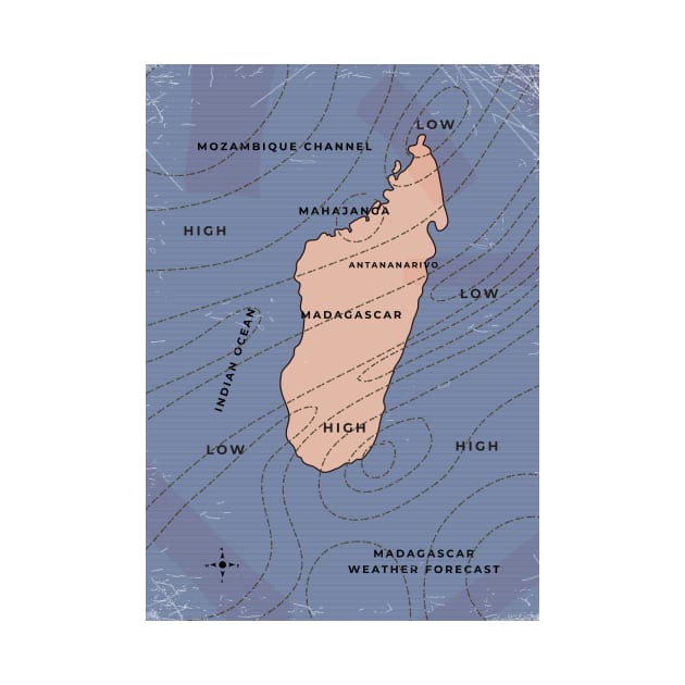 Madagascar Vintage weather map - Madagascar Vintage Weather Map - T ...