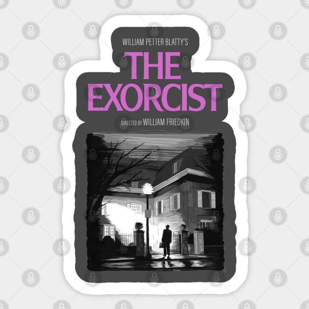 The Exorcist Illustration with title - Exorcist - Sticker | TeePublic