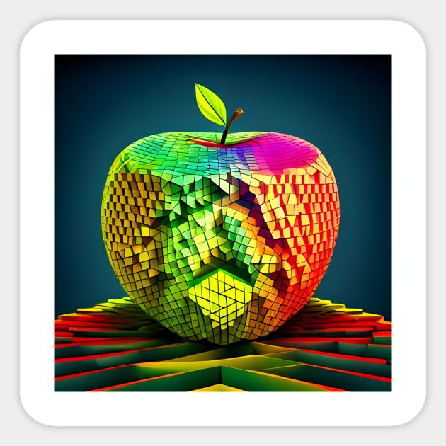Cubist Apple - Cubist Apple - Sticker | TeePublic