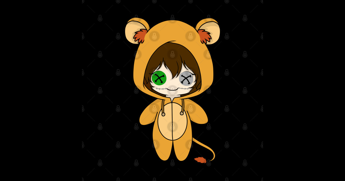creepypasta clockwork lion costume doll - Creepypasta - Sticker | TeePublic