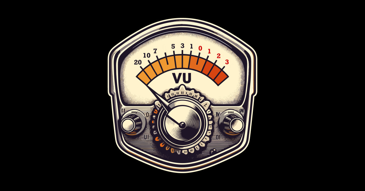 Vu Meter Vintage Retro Illustration - Vu Meter - Sticker | TeePublic