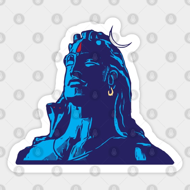Adiyogi or Adhi Yogi Shiva Mahadev Aum Hindu - Hindu Gods - Sticker ...