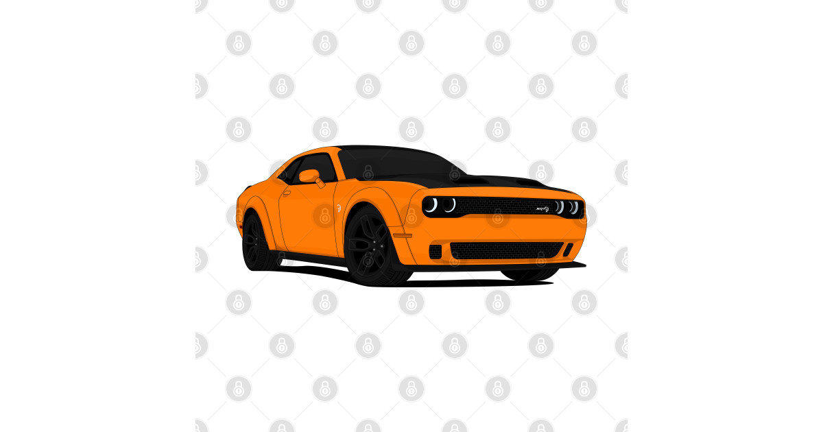 HELLCAT ORANGE - Dodge Hellcat Challenger - Long Sleeve T-Shirt | TeePublic