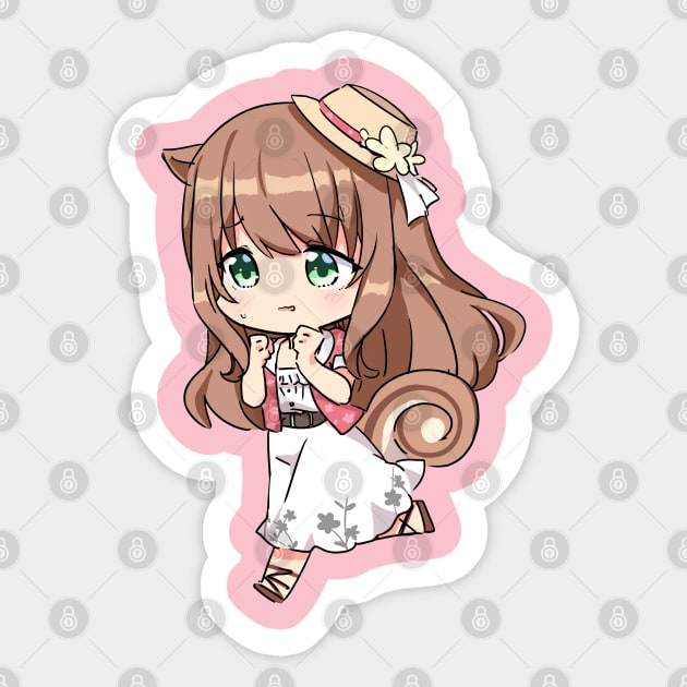 Ayunda Risu Hololive - Cute Girl - Sticker | TeePublic