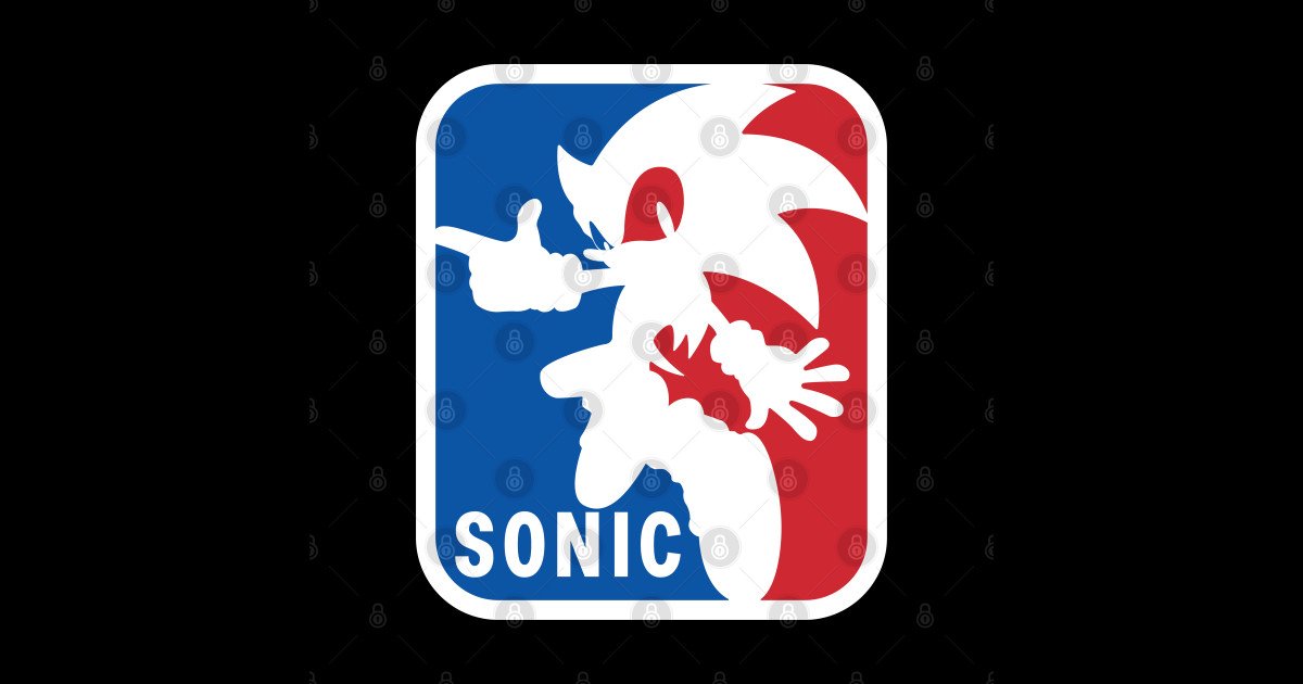 Sonic The Hedgehog X NBA Logo Parody - Nba - Sticker | TeePublic