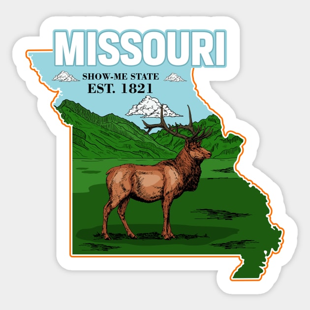 Missouri and vintage - Missouri And Vintage - Sticker | TeePublic