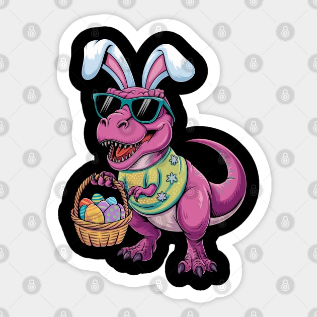 Easter T Rex Dinosaur Bunny Easter Basket Eggs - Easter Dinosaur ...