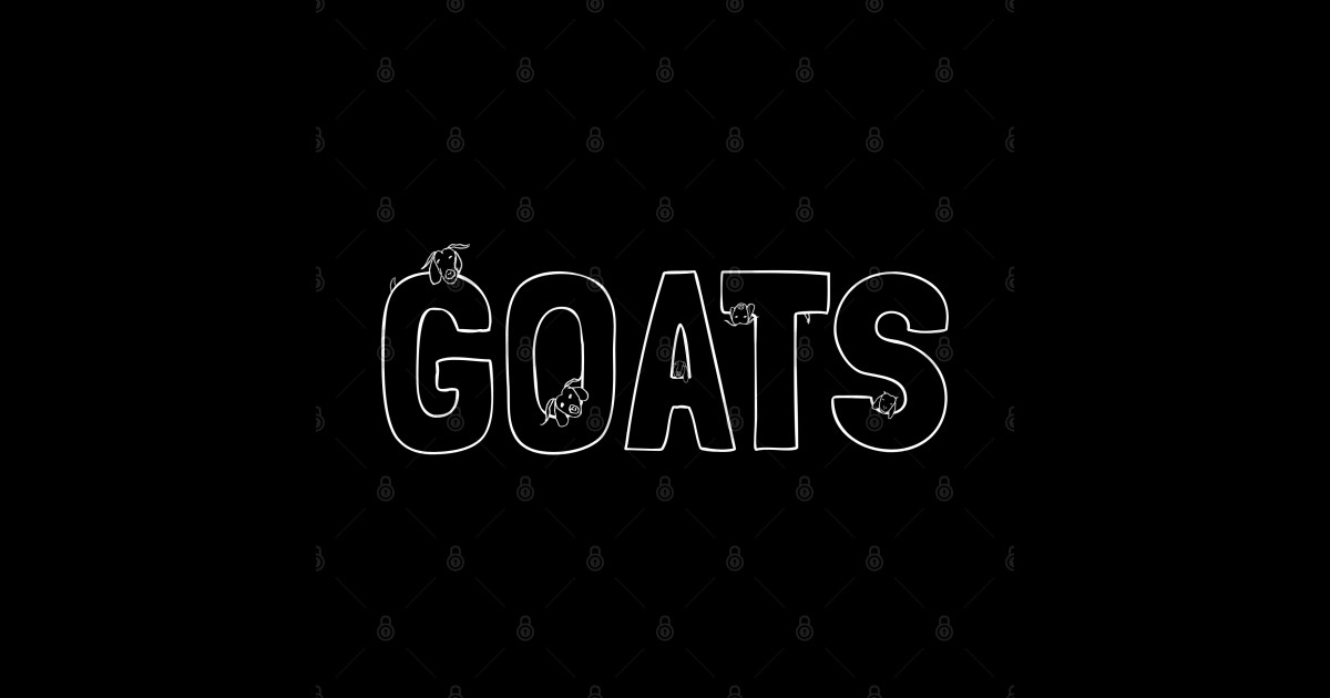 Goat art cute goats hand-drawn friendly goats - Goats Animal Lover ...