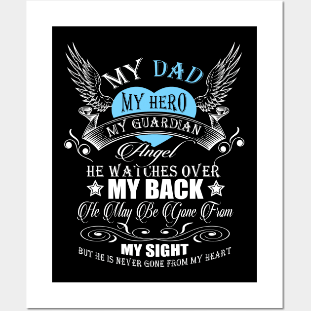 Father's day My Dad My Hero - Fathers Day Birthday Gifts - Posters and ...