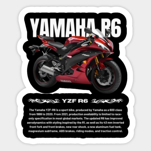 Yamaha YZF-R6 - Yamaha - Sticker | TeePublic