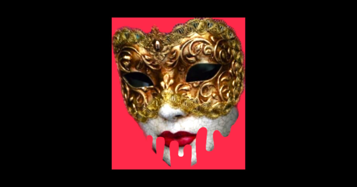 Dripping Mask - Mask Design - Sticker | TeePublic