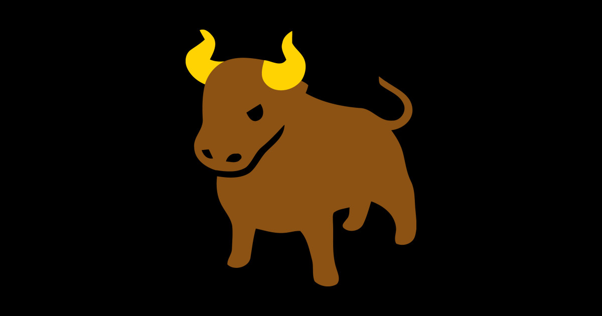 Brown Bull Icon Emoticon - Emoji - Sticker | TeePublic
