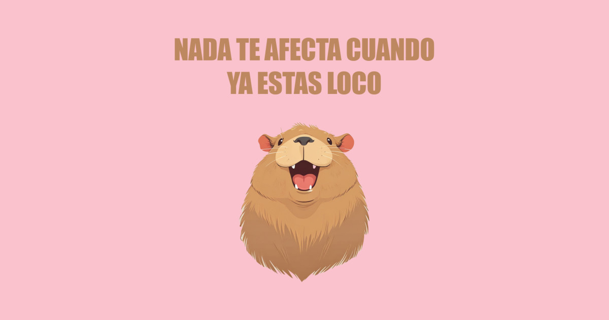 happy capybara spanish quotes - Happy Capybara Spanish Quotes - T-Shirt ...