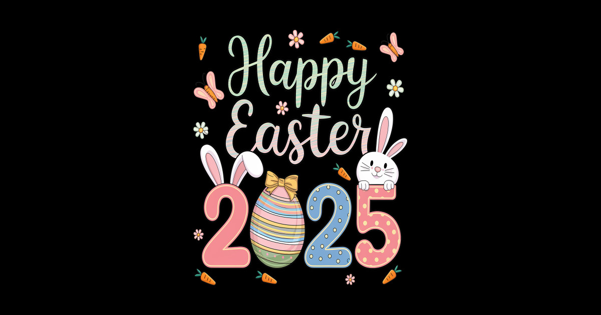 Happy Easter 2025 Bunny Rabbit Face Easter Day - Happy Easter 2025 ...