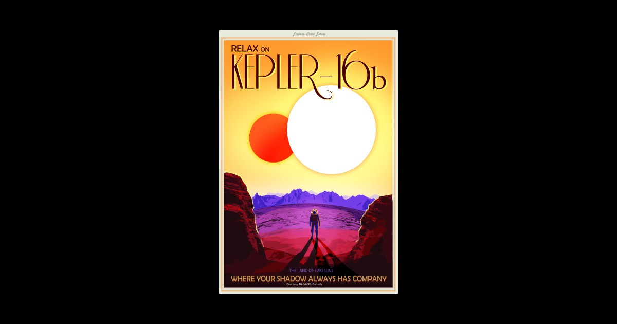 Kepler 16b Concept Art - Tatooine - Sticker | TeePublic