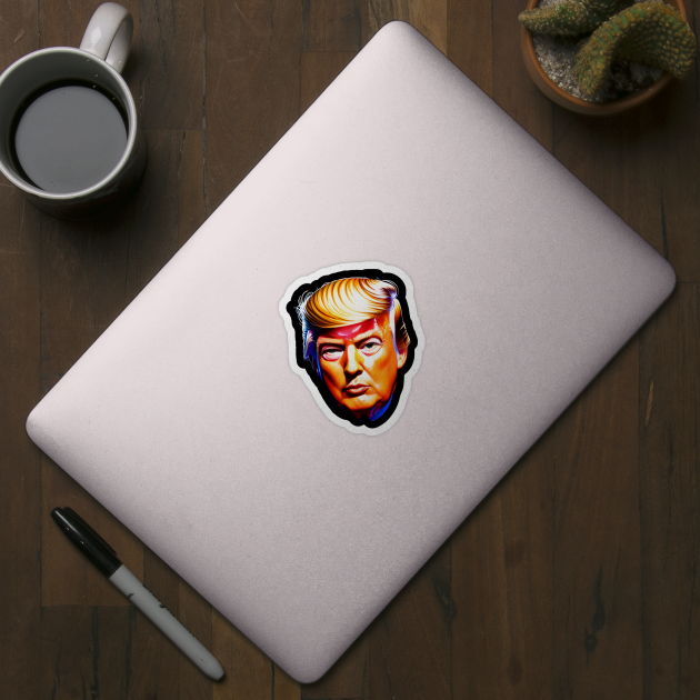 Silent Trump: A Mime's Monologue - Donald Trump - Sticker | TeePublic