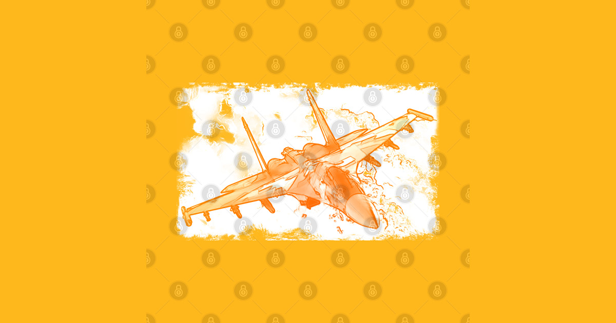 Aviation Fighter Jet orange - Fighter Jet - T-Shirt | TeePublic