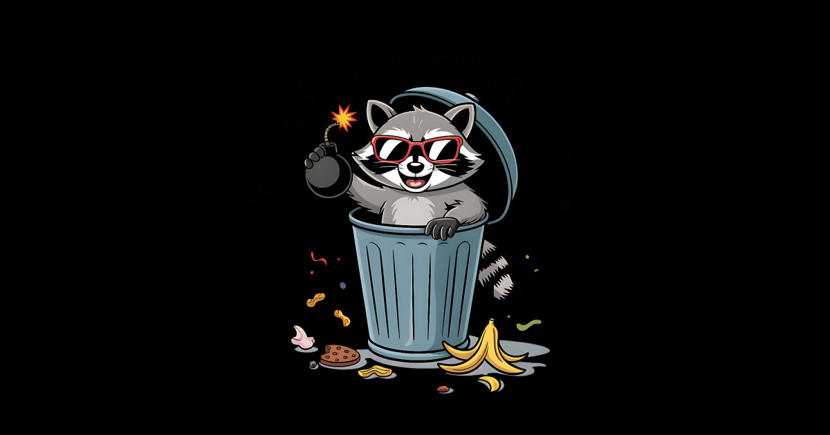 Funny Raccoon I'm Gonna Be The Whole Problem Chaos Meme Retro - Im ...