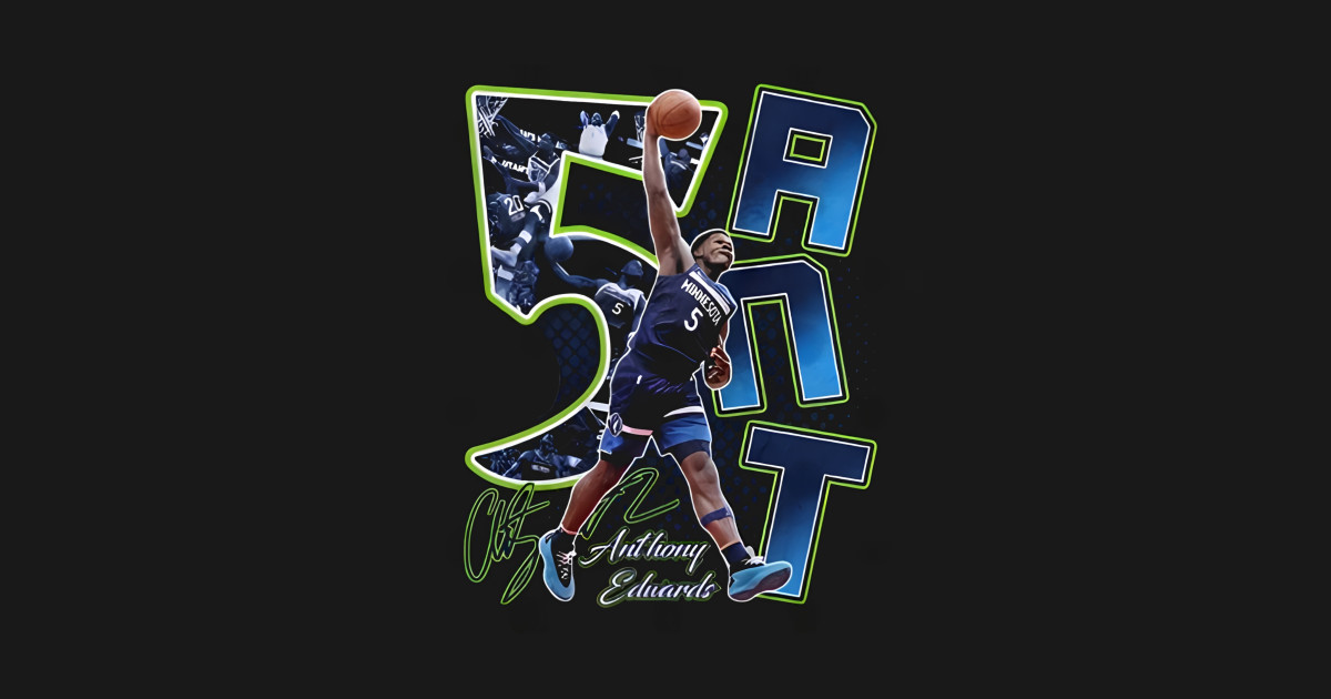 Anthony Edwards Minnesota Name Number - Anthony Edwards - T-Shirt ...