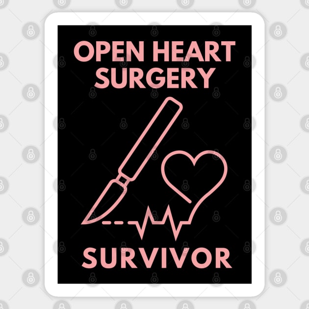 Open Heart Surgery Survivor - Open Heart Surgery - Sticker | TeePublic
