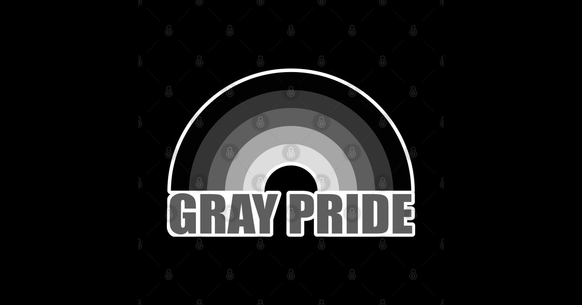 Gray Pride Rainbow - Gray Pride Lgbt Funny - Sticker | TeePublic