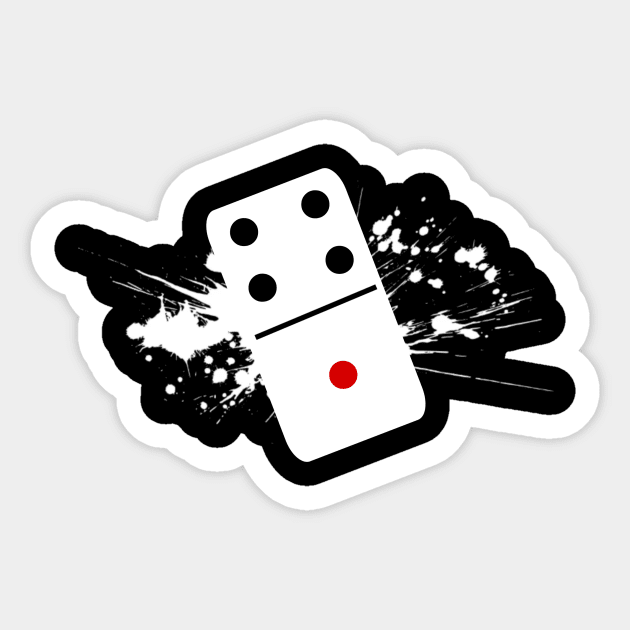 Cool Domino icon - Domino - Sticker | TeePublic