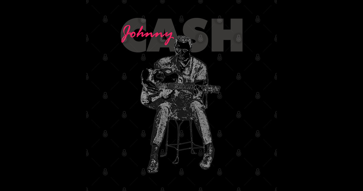 Vintage Johnny Cash - Musician - Sticker | TeePublic
