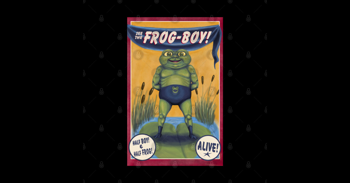 Vintage style Frog-boy sideshow poster - Hyperbolic Fabrications ...