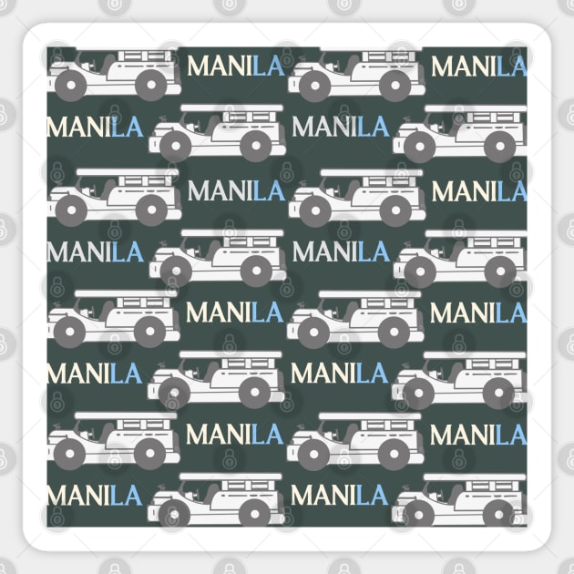 PHILIPPINE JEEPNEY PINOY PATTERN BLUE - Adobo - Sticker | TeePublic