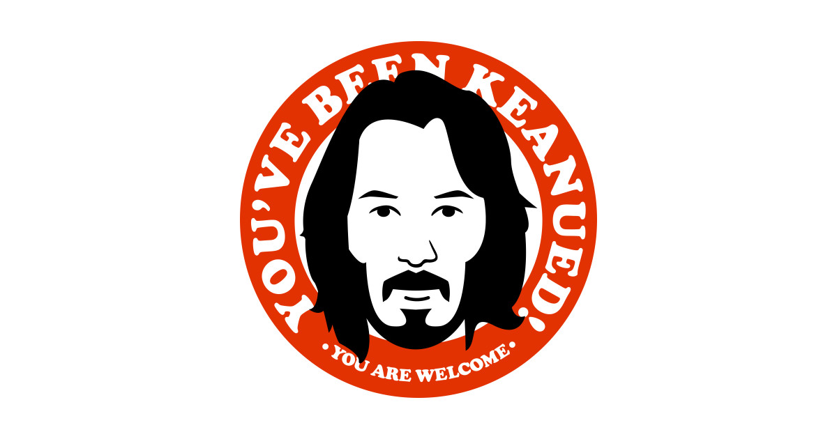 Keanued ORANGE - Keanu Reeves - T-Shirt | TeePublic