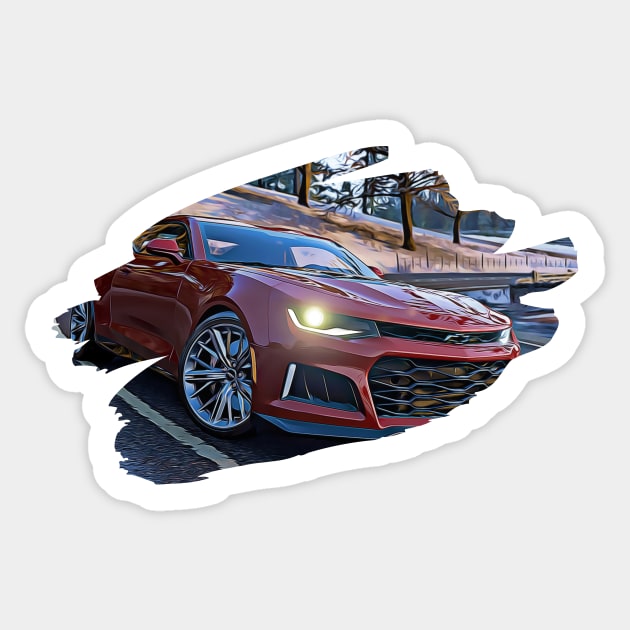 Camaro ZL1 Art Print - Car - Sticker | TeePublic