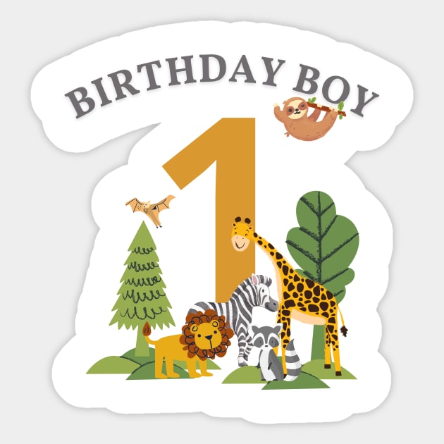 Birthday Boy's 1st Year! - Birthdayboy1styear - Sticker | TeePublic