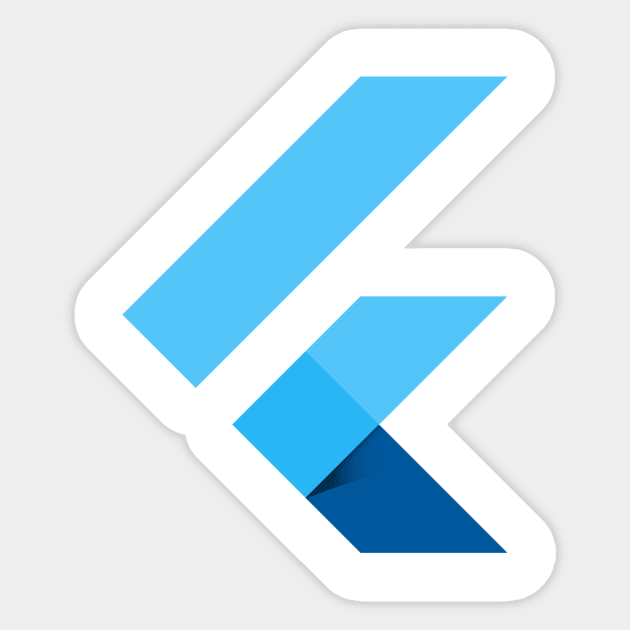 Flutter Logo - Flutter - Sticker | TeePublic