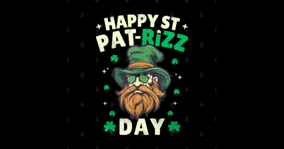 Happy St Pat Rizz Day Funny St. Patrick's Day Leprechaun vintage style ...