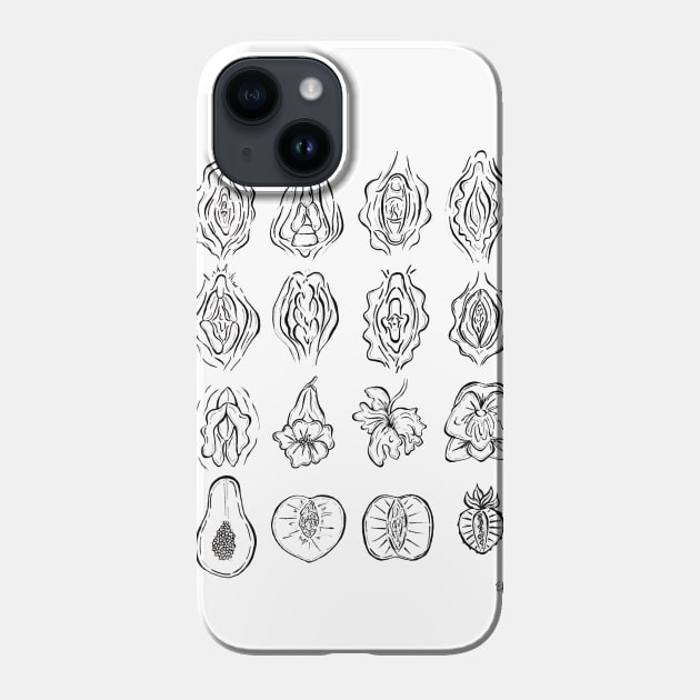 Pretty Little Pansies - The Peach Fuzz - Vagina - Phone Case | TeePublic