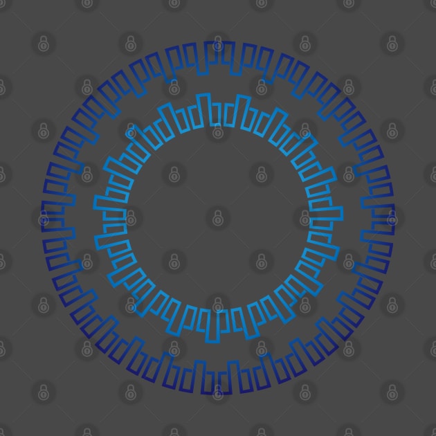 Runa in shades of blue - Runes - T-Shirt | TeePublic