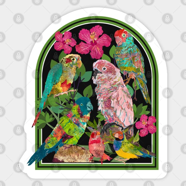 The Pet Birds Gang - Parrots - Sticker | TeePublic