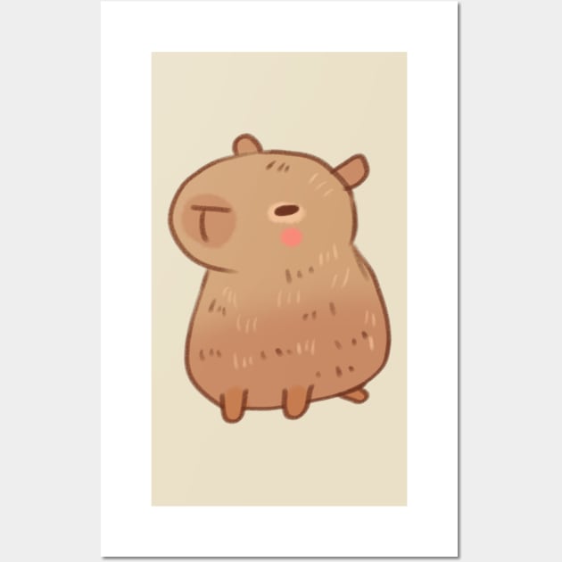 Cute Capybara illustration - Capybara - Posters and Art Prints | TeePublic