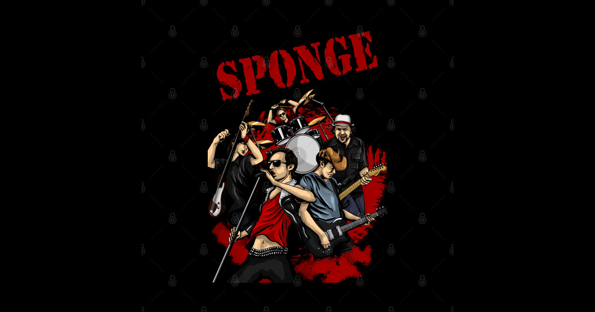 Sponge - Sponge Band - Sticker | TeePublic