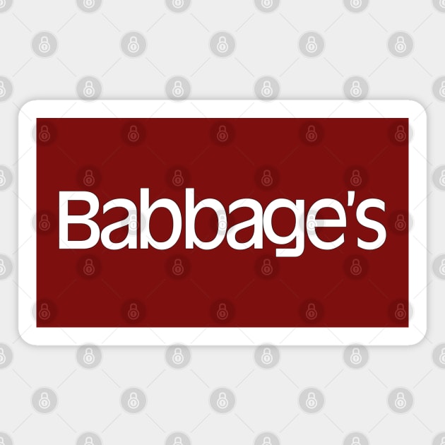 Babbage's vintage Mall computer game store - Babbages - Magnet | TeePublic