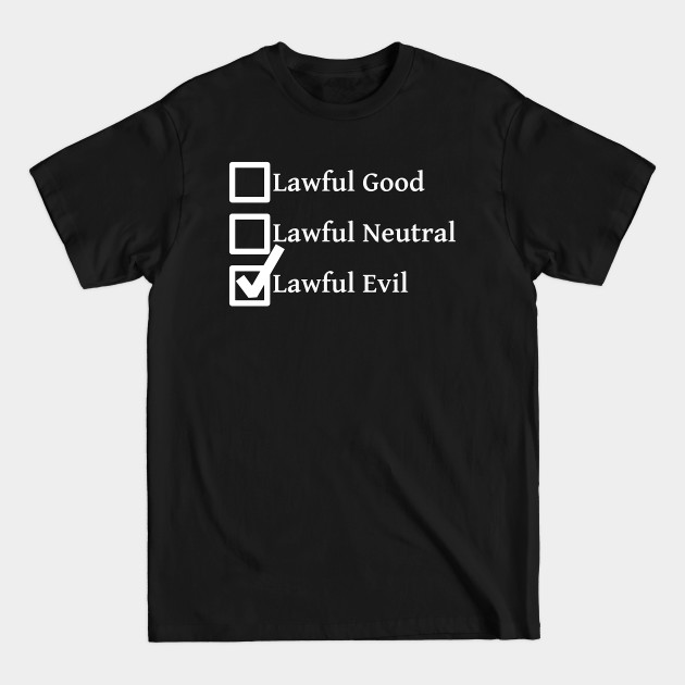 Lawful Evil DND 5e Pathfinder RPG Alignment Role Playing Tabletop RNG ...