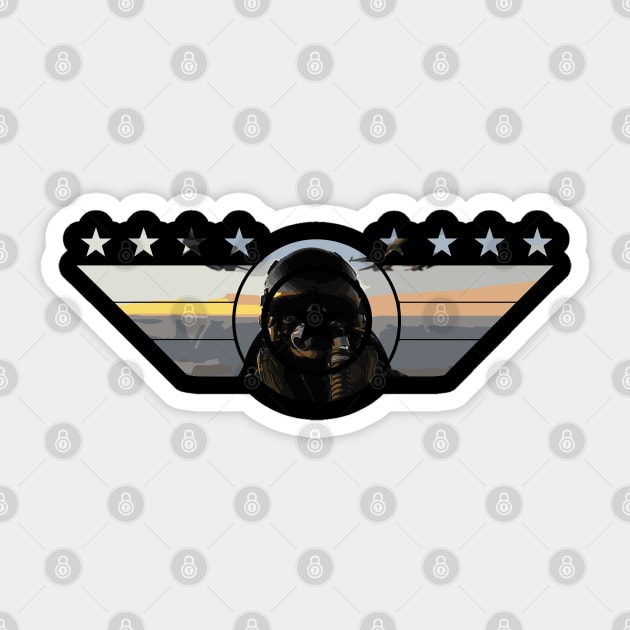 Fighter jet pilot - Pilot - Sticker | TeePublic