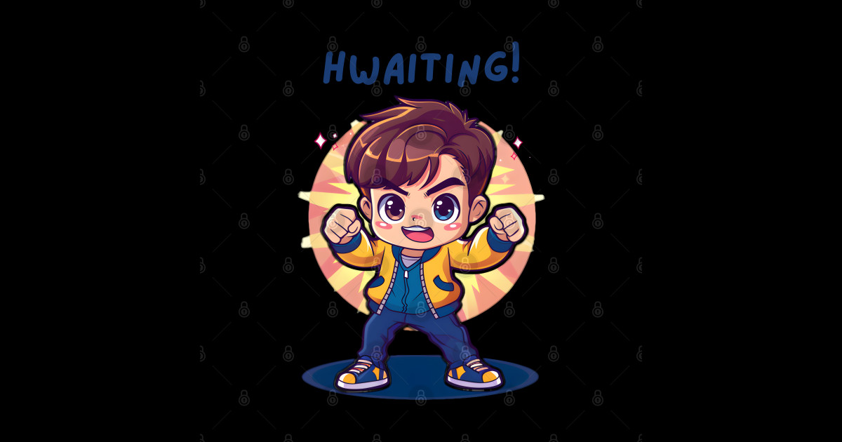 Korean Hwaiting Fighting! - Fighting - Sticker | TeePublic