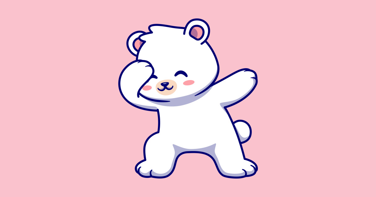 Cute Polar Bear Dabbing Cartoon - Cute Polar Bear Dabbing Cartoon - T ...