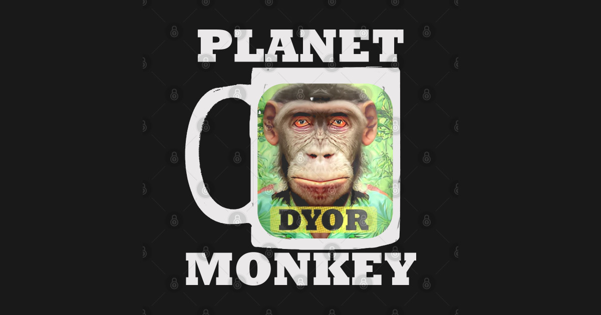 Planet monkey dyor funny meme - Funny Monkey Nft Animals - T-Shirt ...