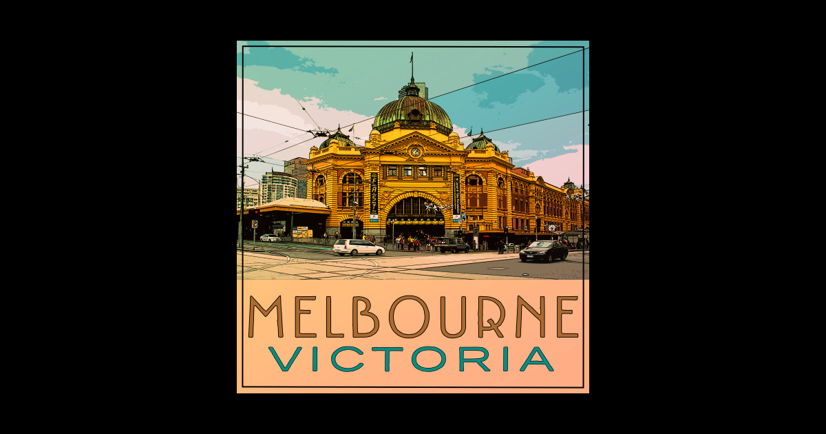 Melbourne Victoria Retro - Melbourne Australia - Sticker | TeePublic
