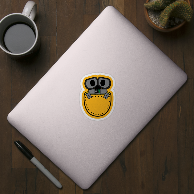 wall e in the pocket - Wall E - Sticker | TeePublic