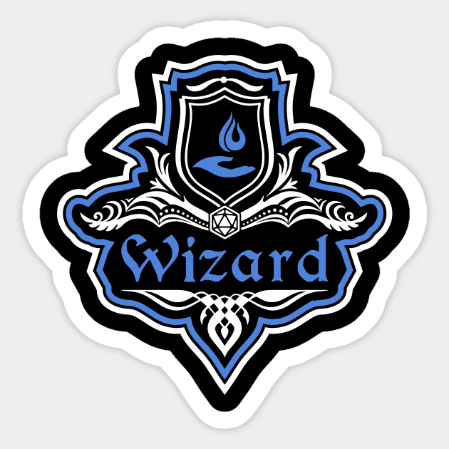 D&D Wizard Class Crest - Wizard Class - Sticker | TeePublic
