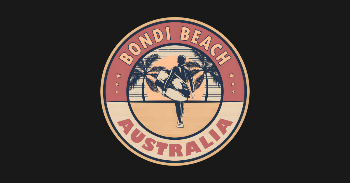 Bondi Beach Australia Vintage Summer Surfing - Bondi Beach - T-Shirt | TeePublic
